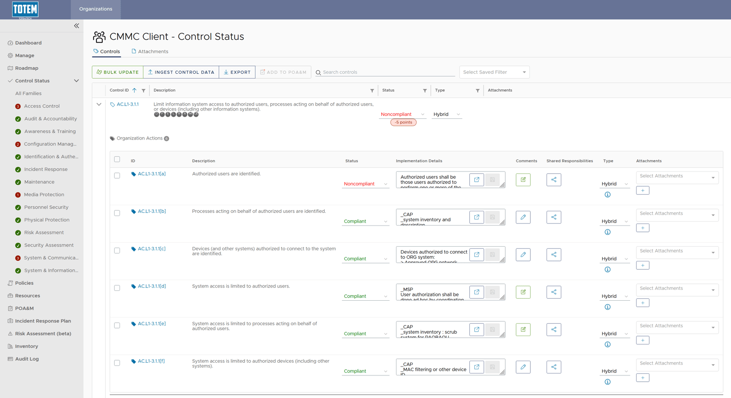 Totem™ Doc: Control Status