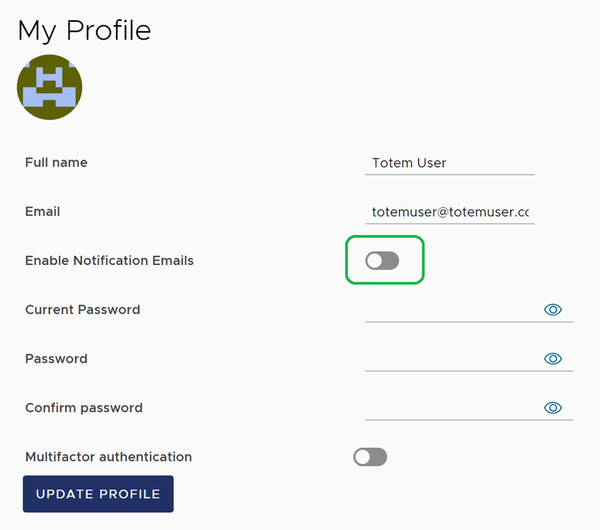 Totem™ Doc: My Account