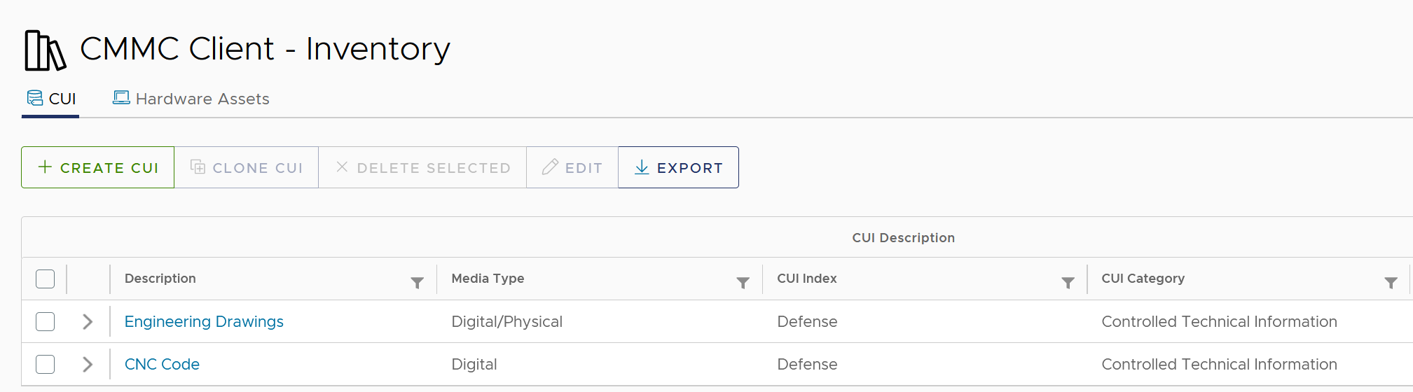 Totem™ Doc: Inventory